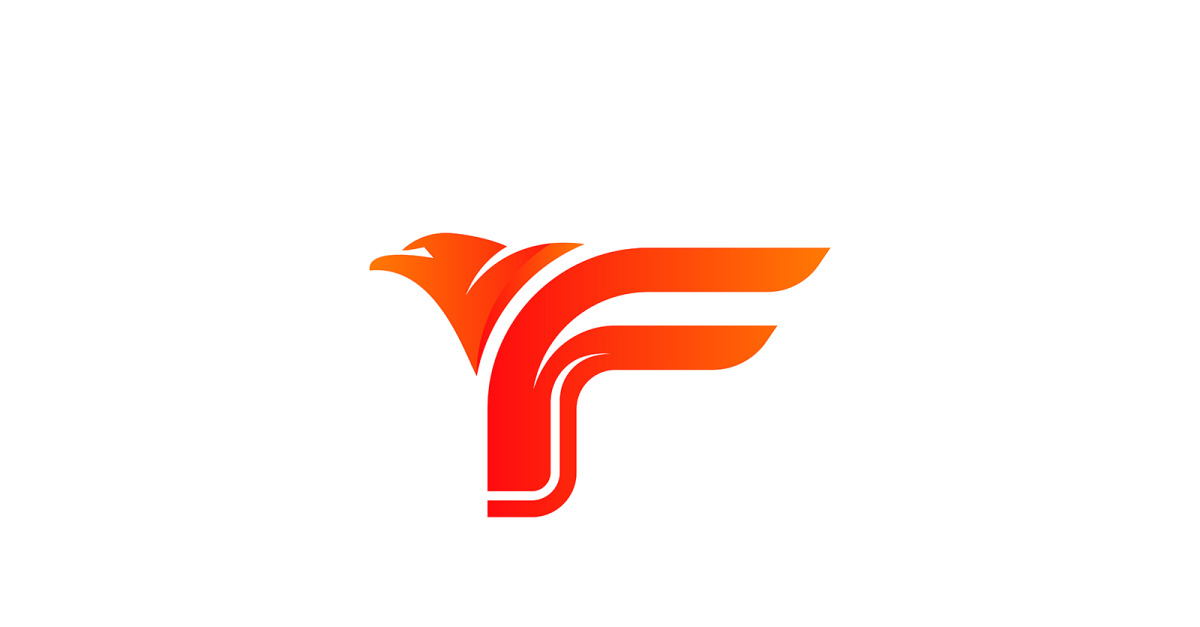Letter F Falcon Logo Design Concept Vector - TemplateMonster