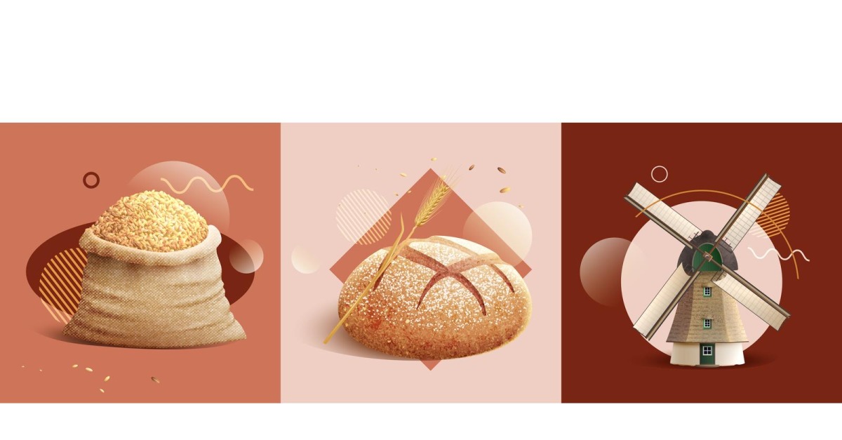 Realistic Bread Design Concept-01 200800707 Vector Illustration Concept