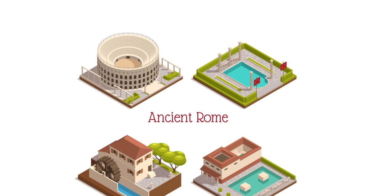 Ancient Rome Isometric 201010126 Vector Illustration Concept