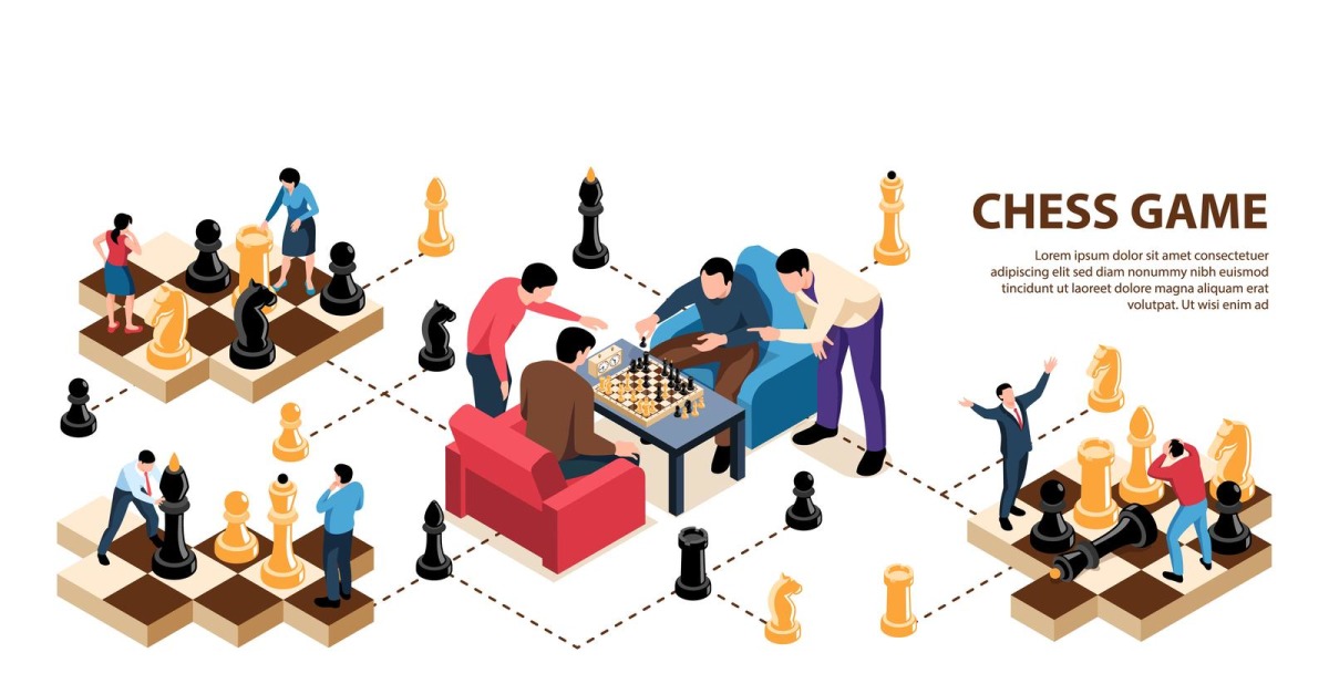 Isometric Chess Infographics 201110515 Vector Illustration Concept