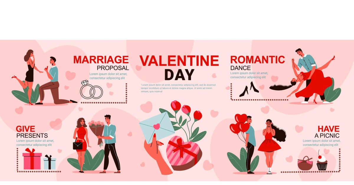 Valentine Day Love Infographics 201160526 Vector Illustration Concept