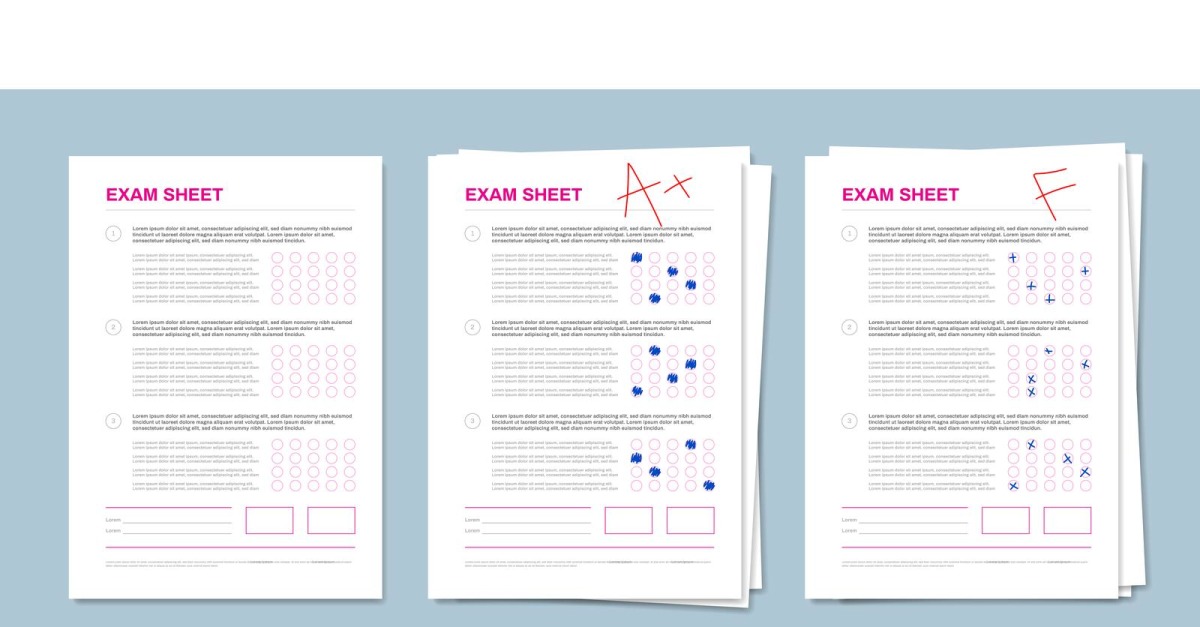 Realistic Test Exam 201151814 Vector Illustration Concept