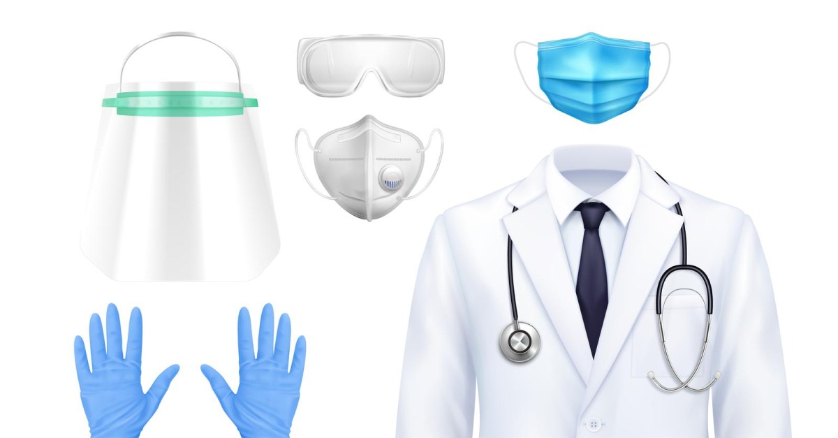 Doctor Self Protection Uniform Realistic 210121101 Vector Illustration ...