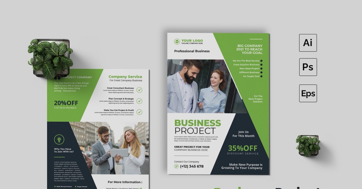 Business Project Flyer Template #212369 - TemplateMonster