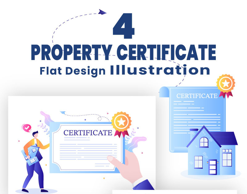 4 Property Certificate Illustration #212372 - TemplateMonster