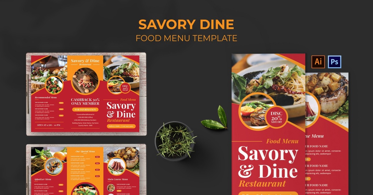 Savory Dine Food Menu Template #212412 - TemplateMonster
