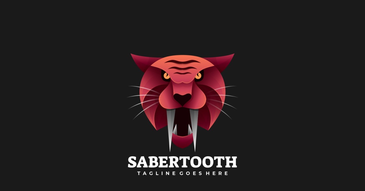 Sabertooth Gradient Logo Style #212675 - TemplateMonster