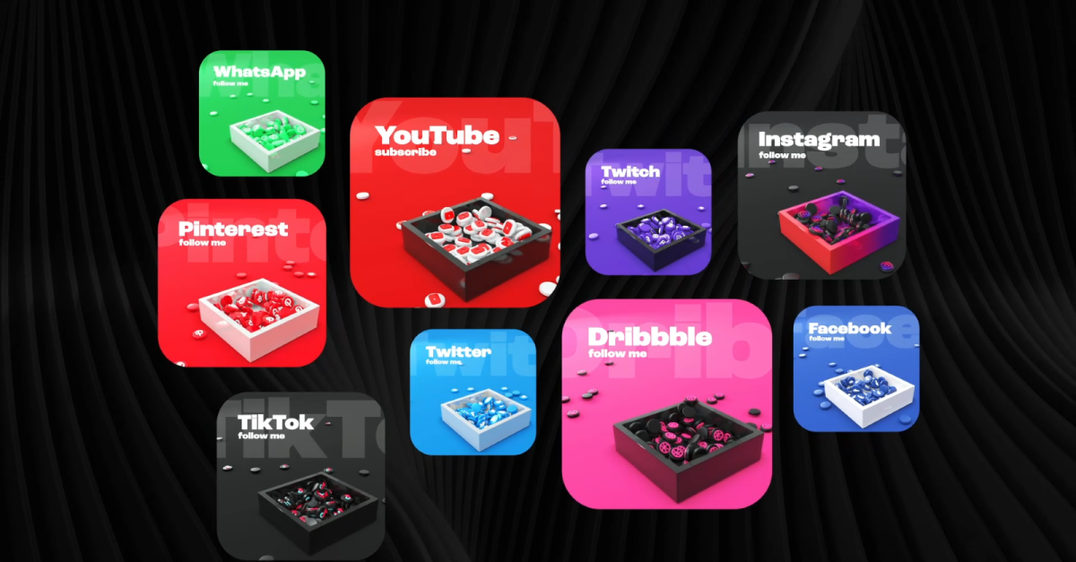 Social Icons Pack For After Effects 212651 Templatemonster