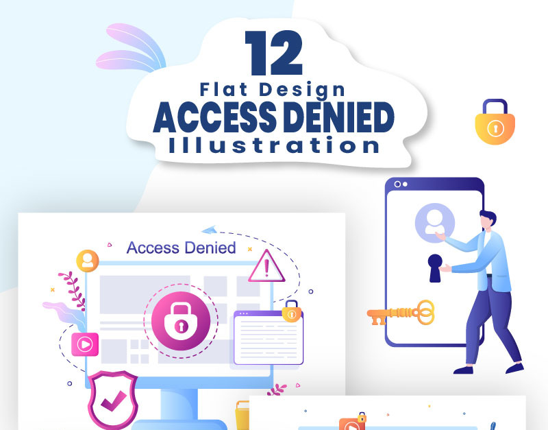 12 Login Access Denied Vector Illustration - TemplateMonster