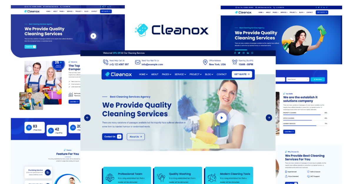 Cleanox - Cleaning Services HTML5 Template - TemplateMonster
