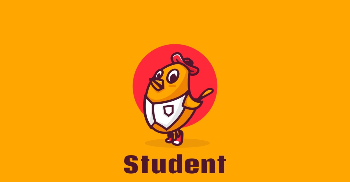 Küken-Student-Cartoon-Logo #212911 - TemplateMonster