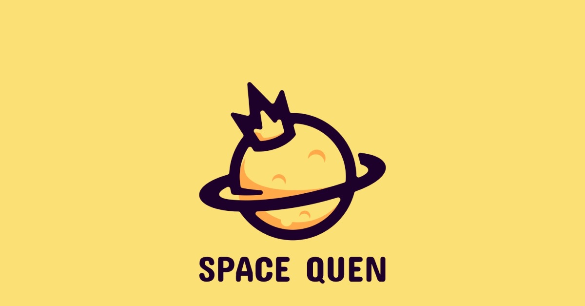 Space Queen Simple Mascot Logo Style - TemplateMonster