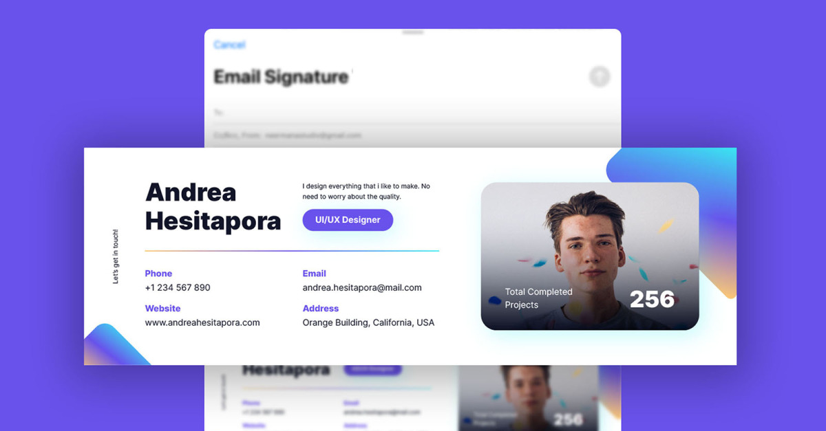 Clean Email Signature Template #213163 - TemplateMonster