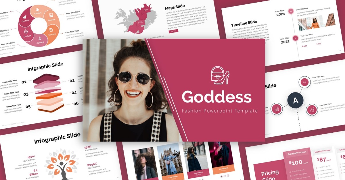 Dea - Modello PowerPoint multiuso alla moda - TemplateMonster