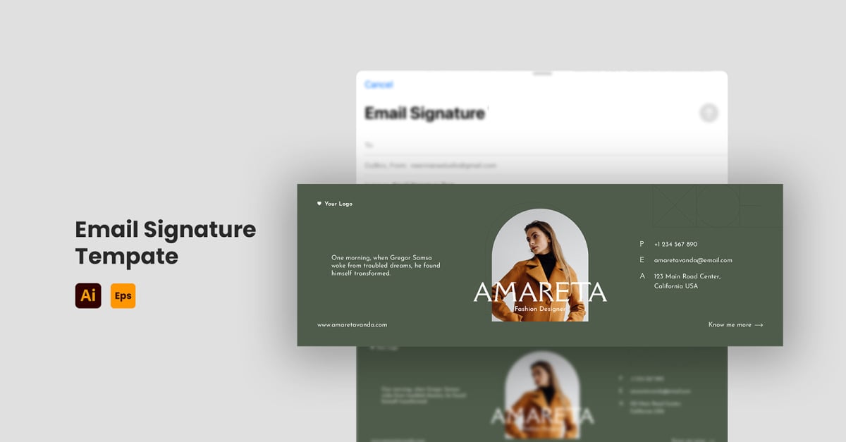 Fashion Email Signature Template #213149 - TemplateMonster