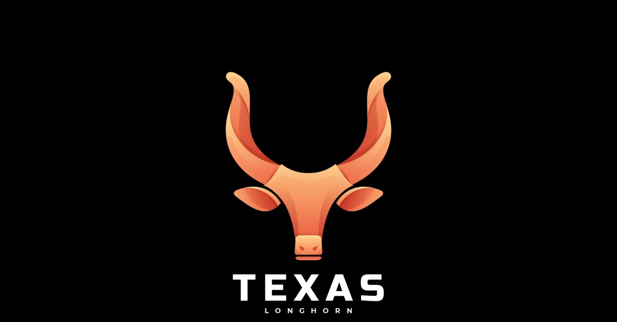 Bull Texas Gradient Logo Style #213428 - TemplateMonster