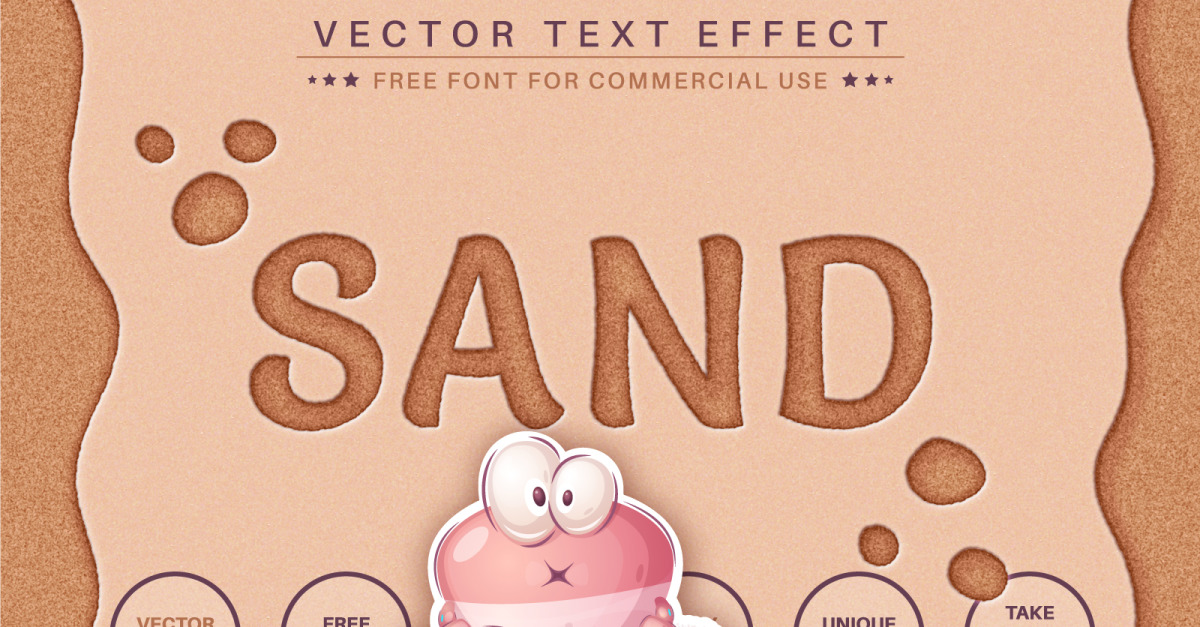 Sand Beach - Editable Text Effect, Font Style, Graphics Illustration
