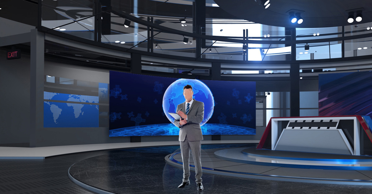 Virtual Studio Set 680 Camera 02 Stock Motion Graphics
