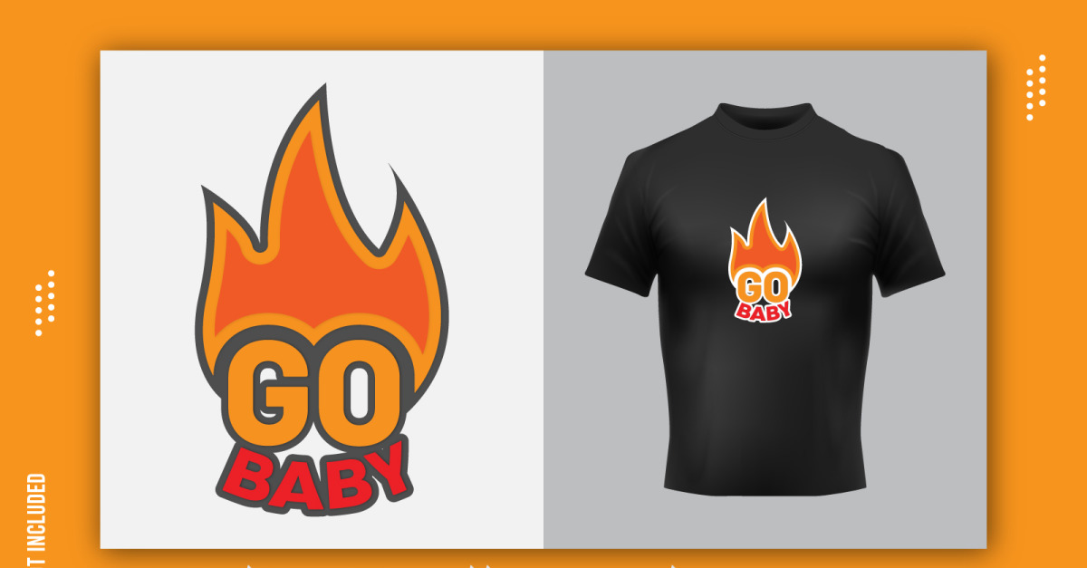 Go Baby Vector T-Shirt Sticker Template - TemplateMonster