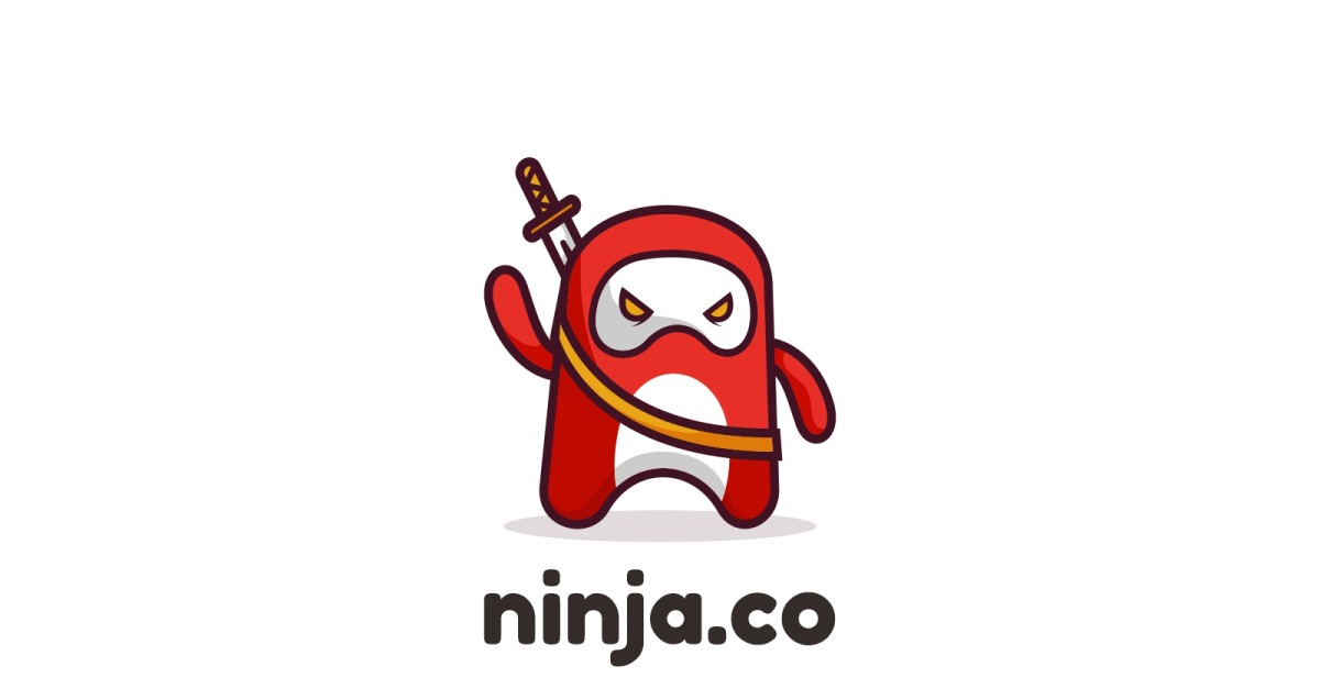 Ninja Simple Mascot Logo Style #213672 - TemplateMonster