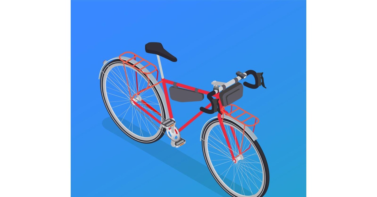 Bicycle Isometric Set 201020137 Vector Illustration Concept