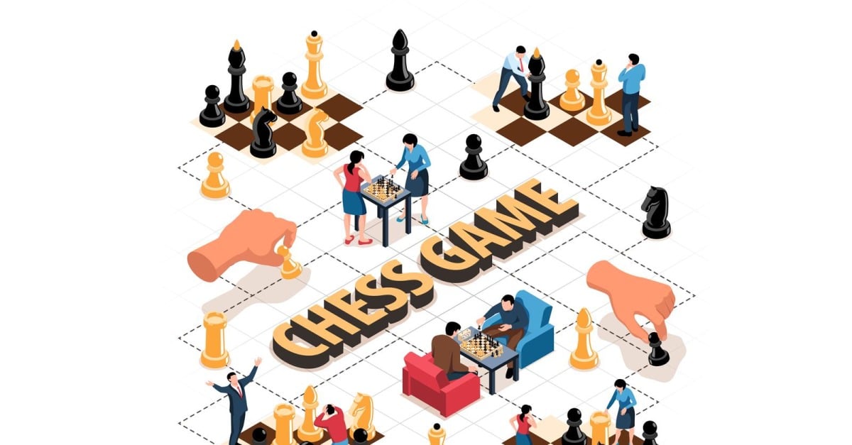 Isometric Chess Flowchart 201110533 Vector Illustration Concept