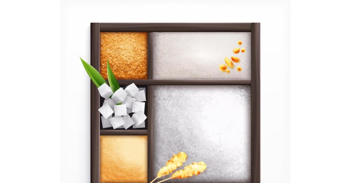 White Brown Sugar In Box Realistic 201130920 Vector Illustration Concept
