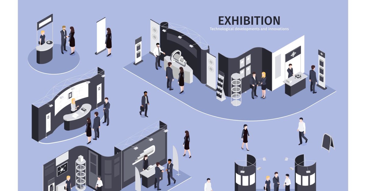 Isometric Expo Stand Exhibition Illustration 201150424 Vector ...