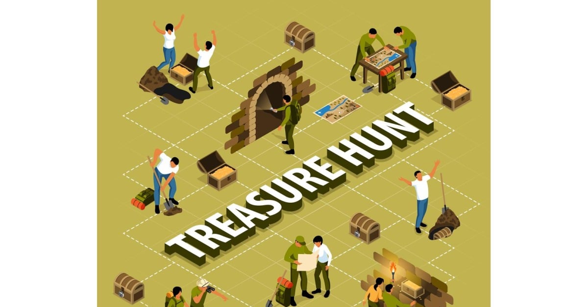 Isometric Treasure Hunt Flowchart 201210512 Vector Illustration Concept