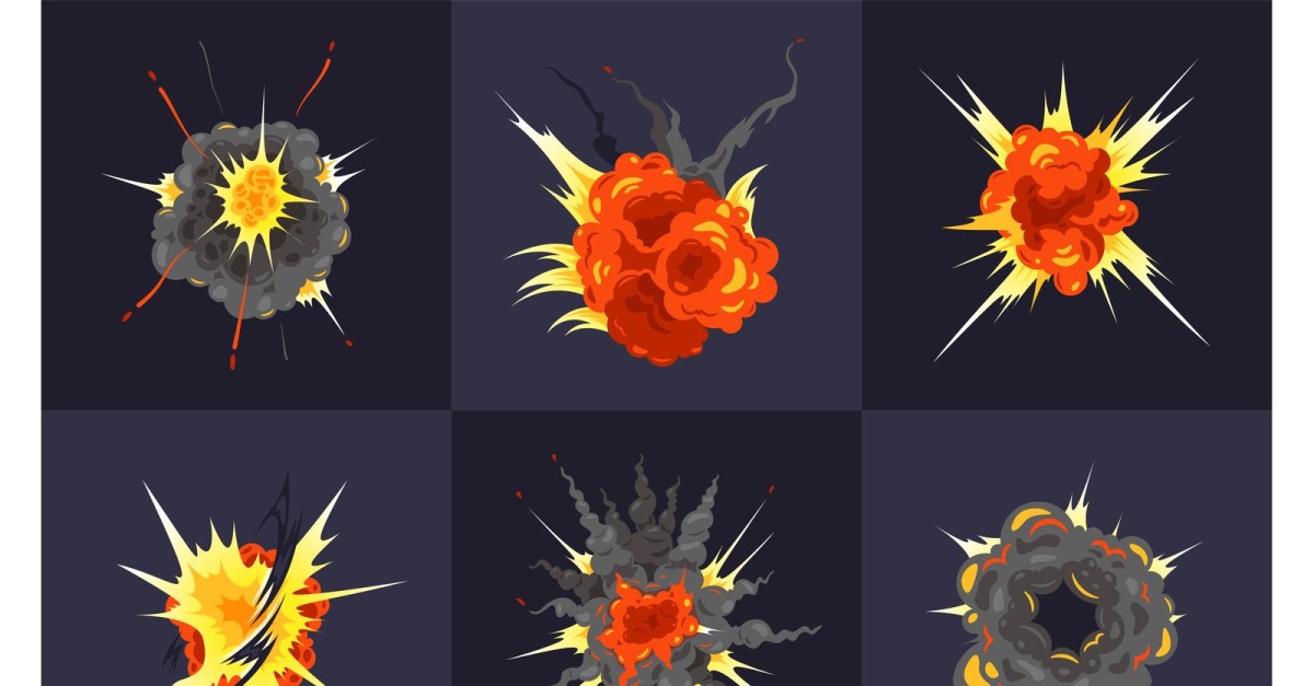 Bomb Explosion Fire Bang Design Concept 201251814 Vector Illustration ...