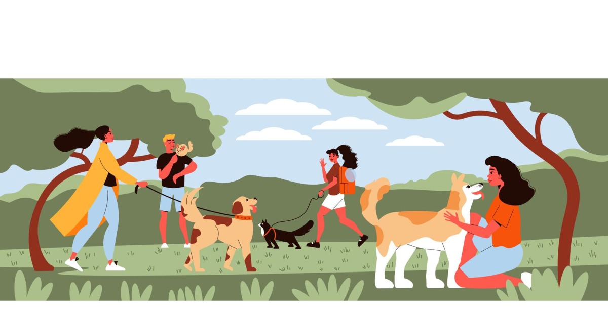 People Pets Illustration 201260524 Vector Illustration Concept