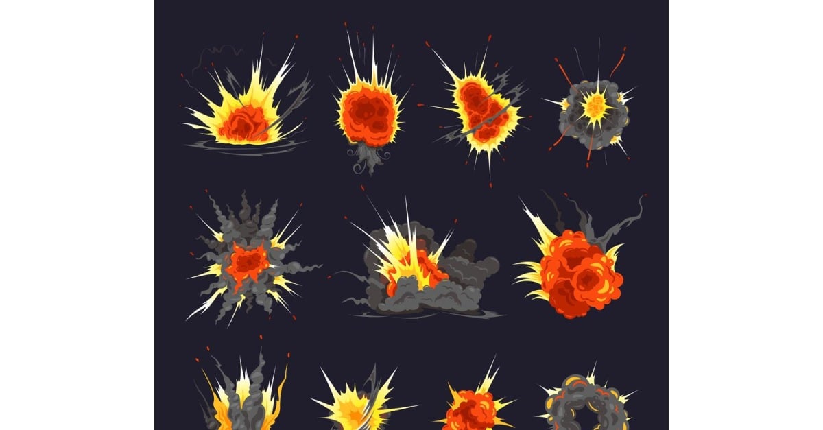 Bomb Explosion Fire Bang Set 201251808 Vector Illustration Concept