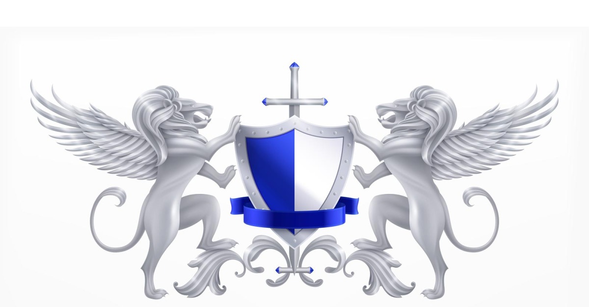 Heraldische Tiere Dekoratives Emblem Realistische 2 201130910 Vektor ...