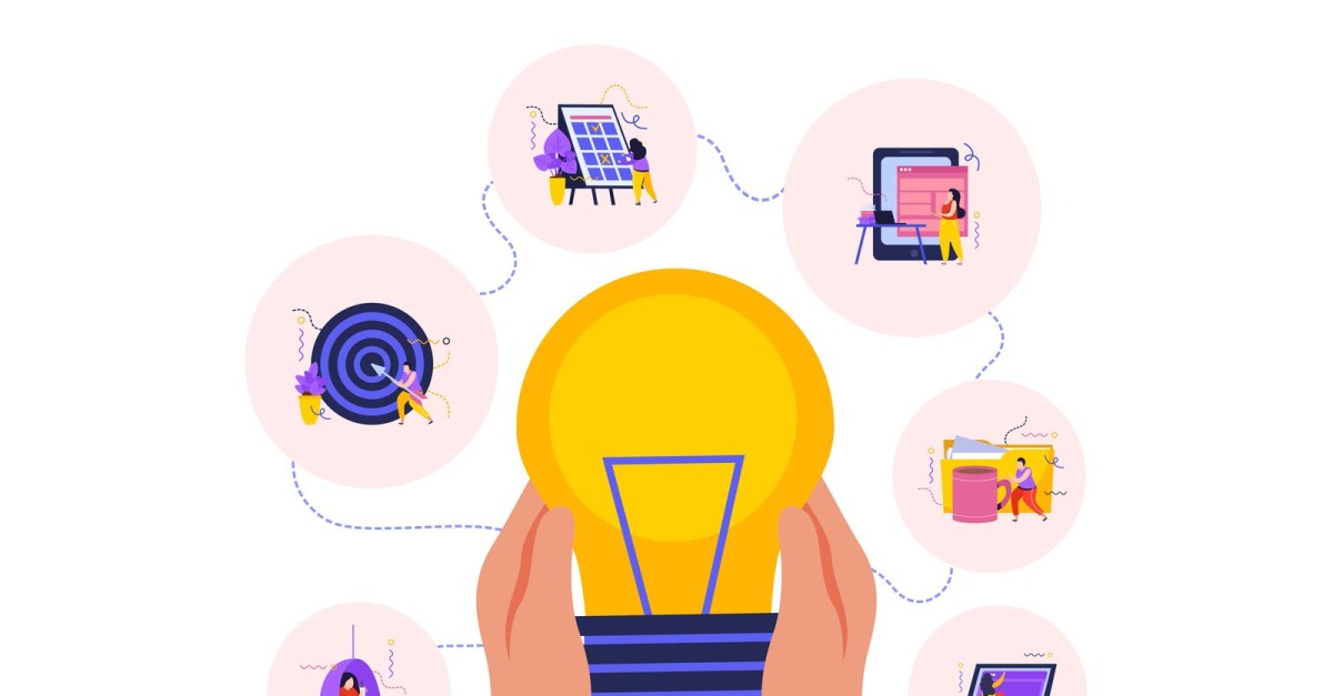 Business Space Flat Background 201140207 Vector Illustration Concept