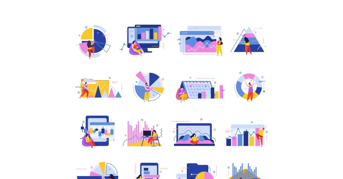 Data Analysis Flat Icons 201140228 Vector Illustration Concept
