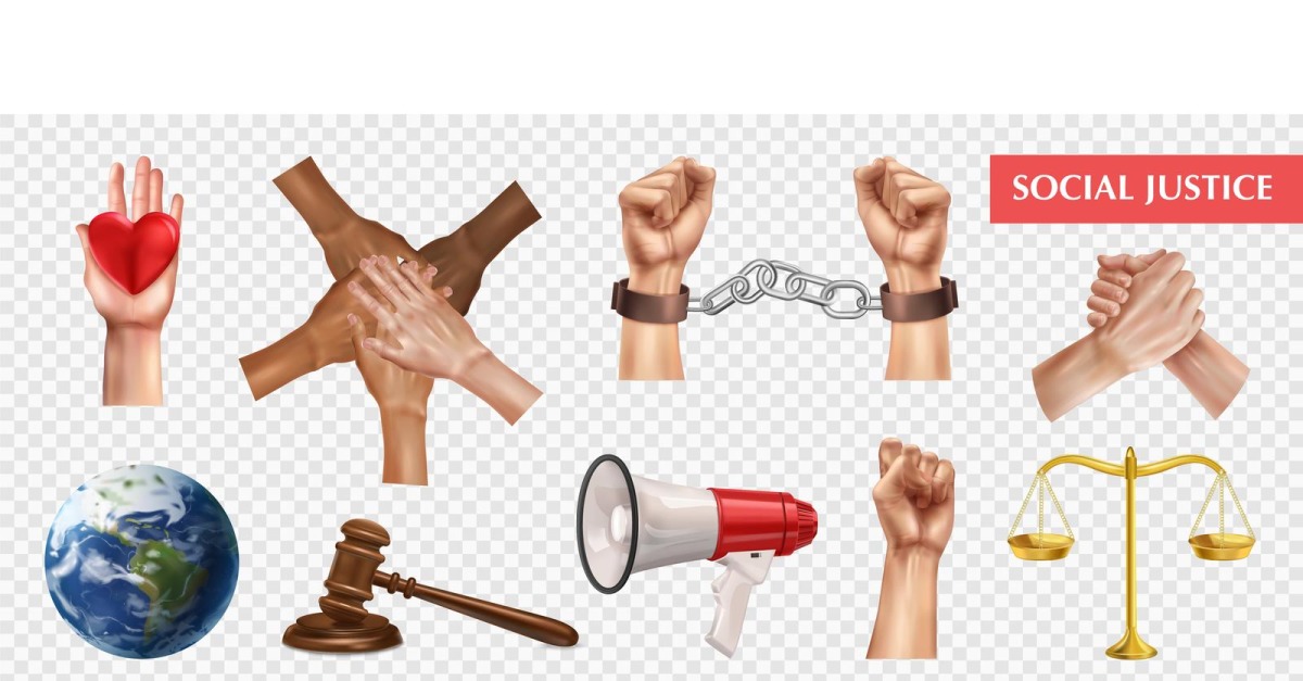 Realistic Social Justice Transparent Set 201130526 Vector Illustration ...