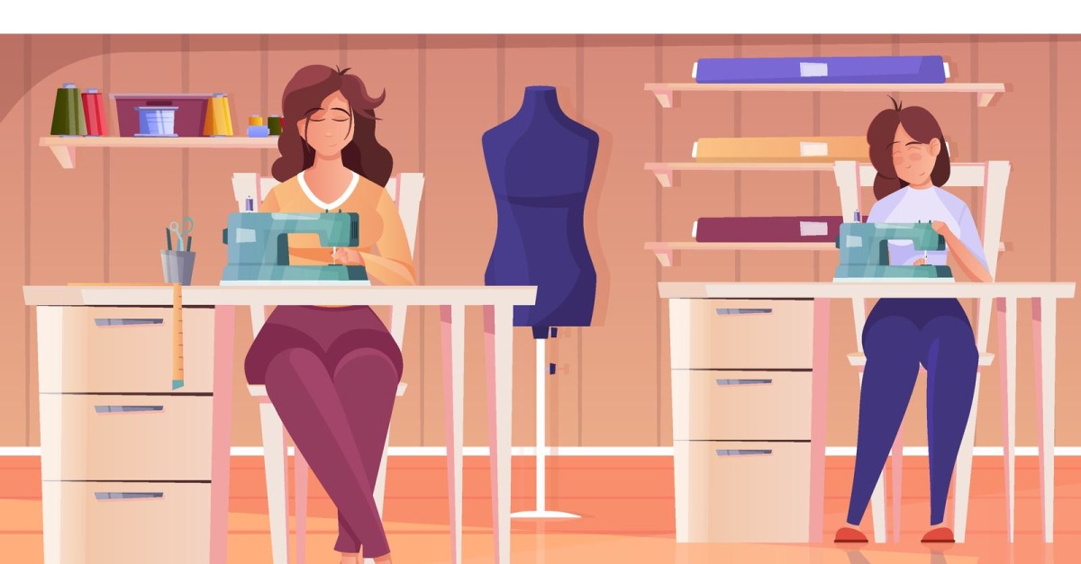 Tailoring Workshop Flat 201151124 Vector Illustration Concept