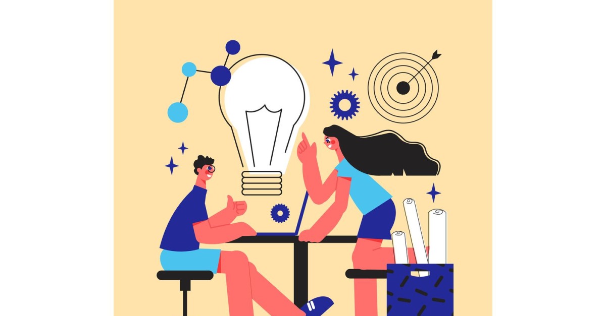 Brainstorm Team Work 201060507 Vector Illustration Concept