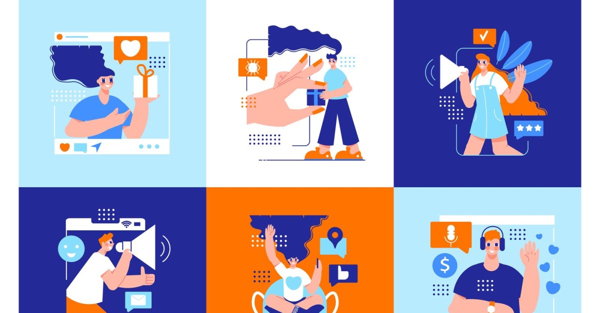 Influencer Marketing Design Concept 201060526 Vector Illustration Concept