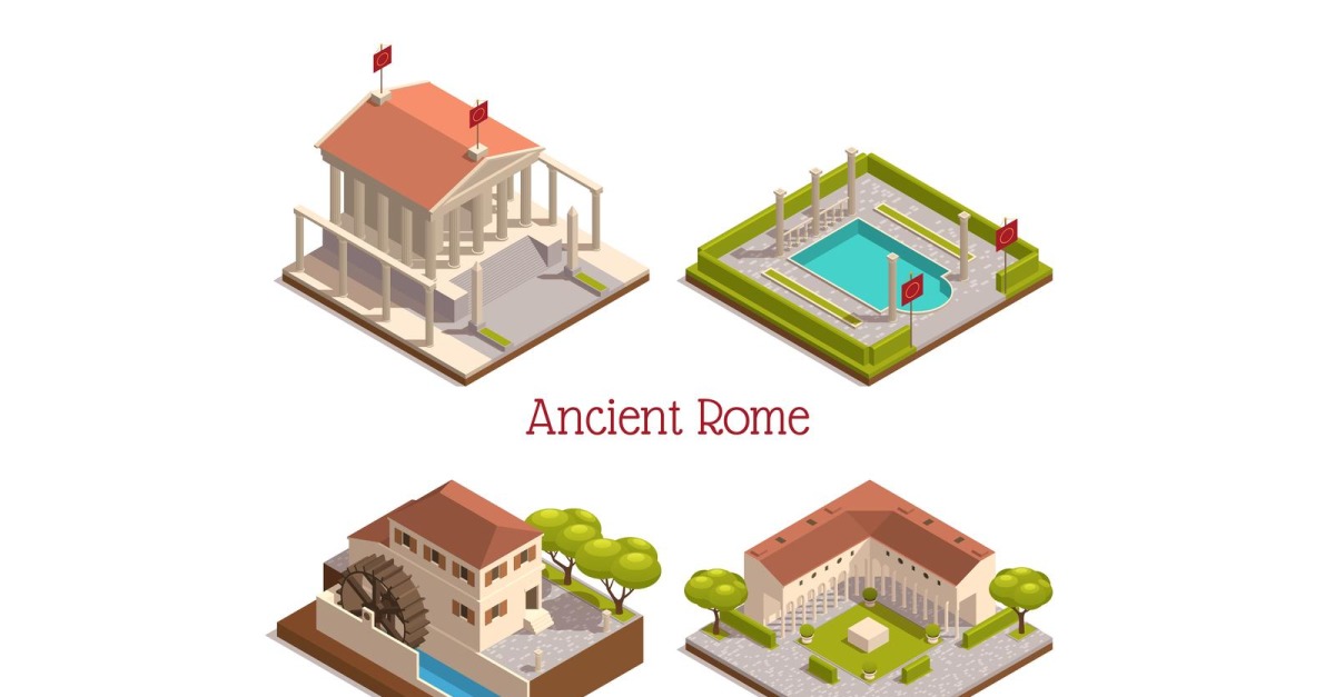 Ancient Rome Isometric 201010121 Vector Illustration Concept