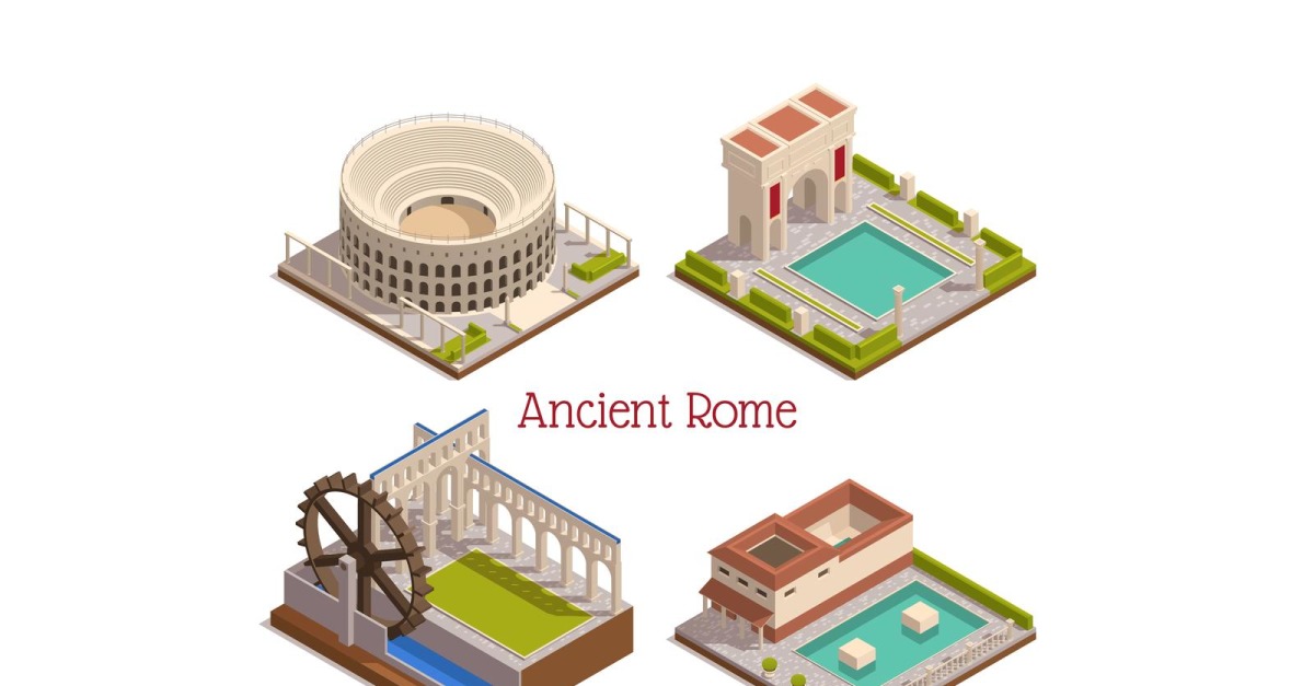 Ancient Rome Isometric 201010122 Vector Illustration Concept