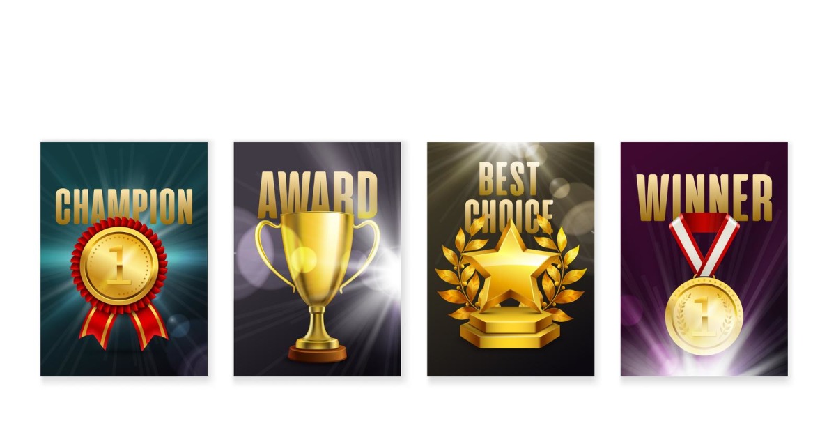 Affiches de récompenses réalistes 200600716 Concept d'illustration ...