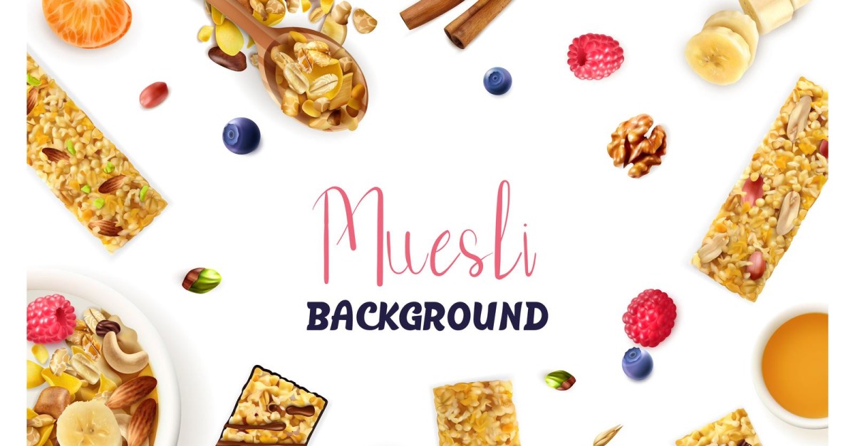 Realistic Muesli Frame 200200704 Vector Illustration Concept