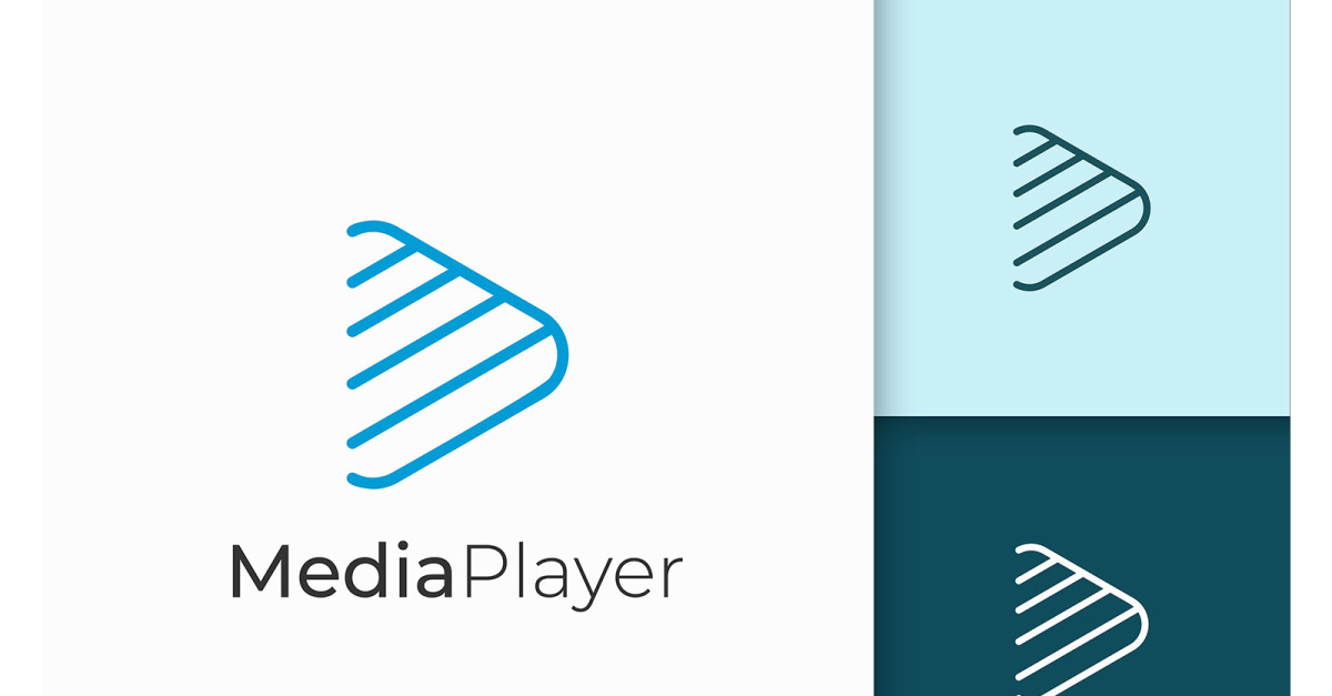 Media Player Logo in Simple #215447 - TemplateMonster