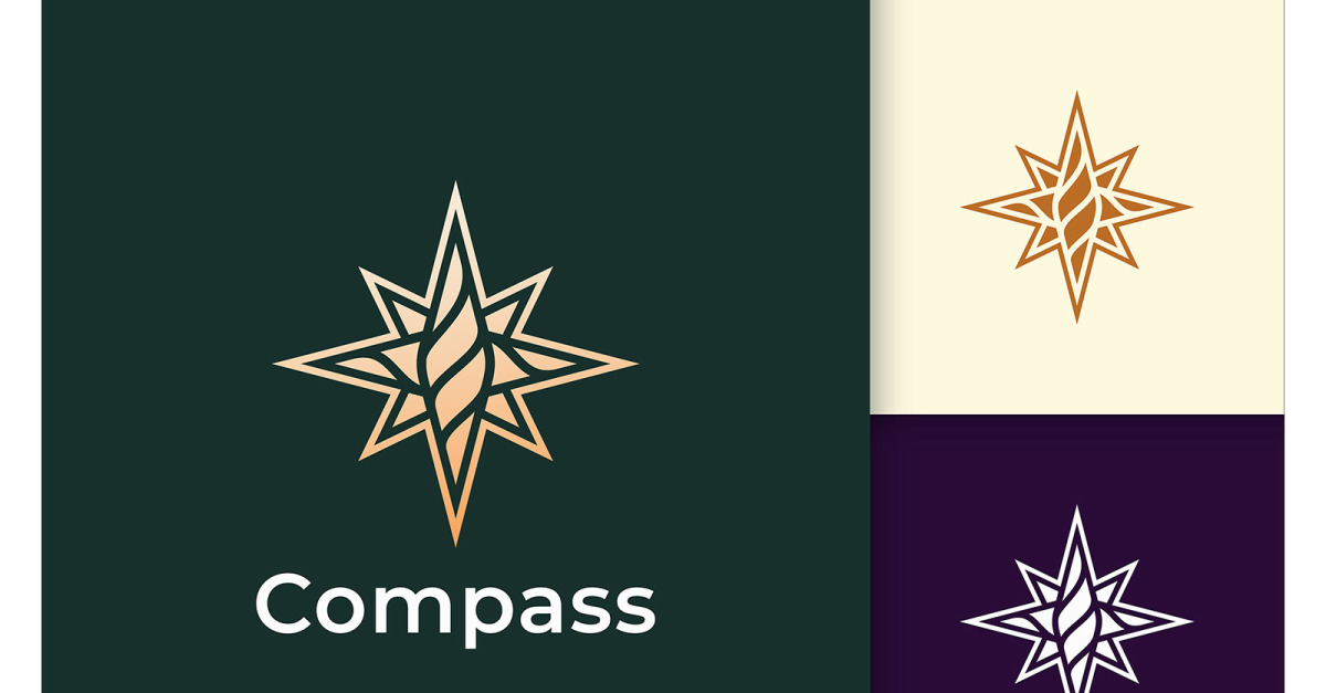 Compass Logo in Modern and Luxury Style Represent Trip