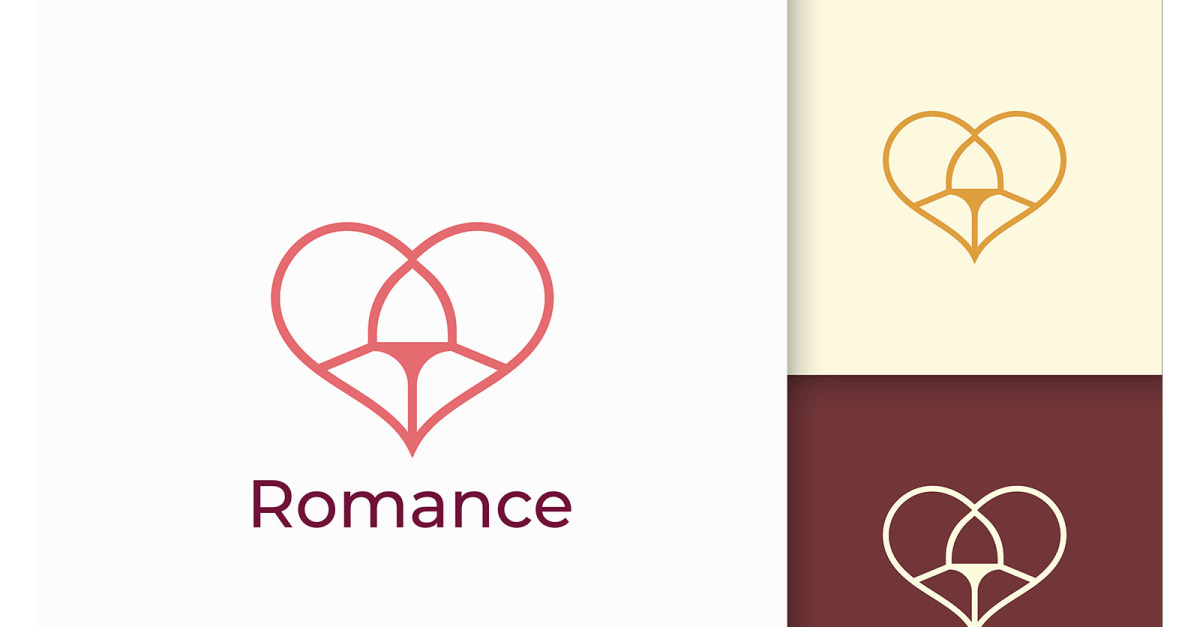Simple Love Logo Represent Relationship - TemplateMonster