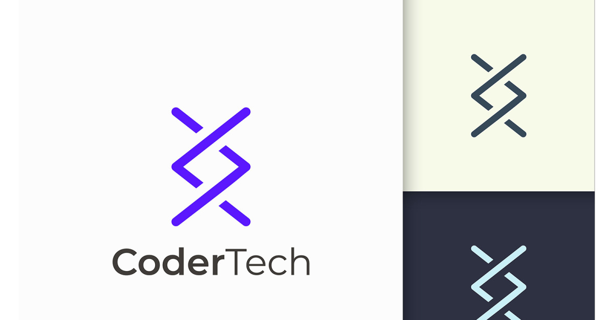 Programmierer- oder Entwicklerlogo für Tech Company