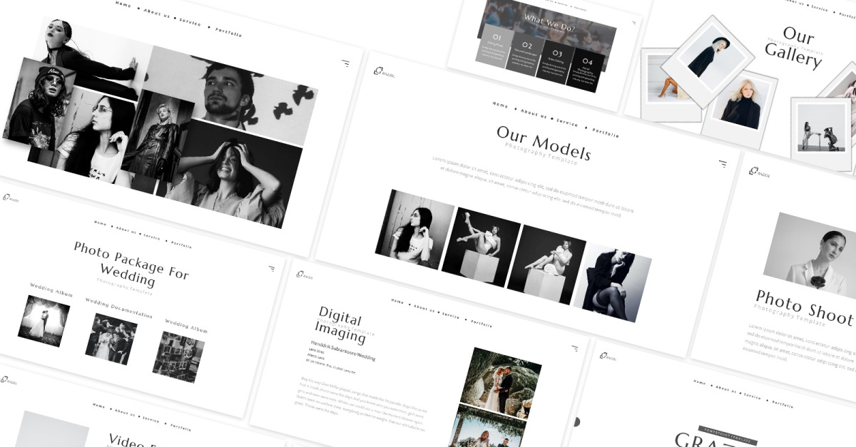 Grazzel Photography Google Slides Template - TemplateMonster