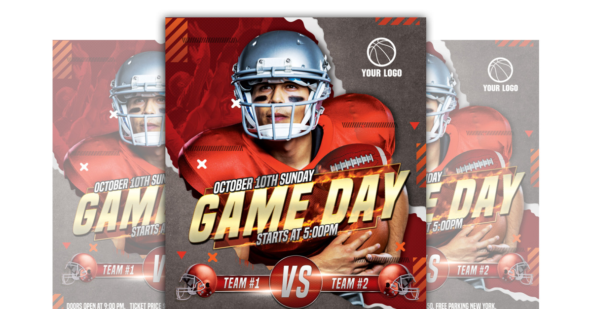 Professional American Football Flyer Template