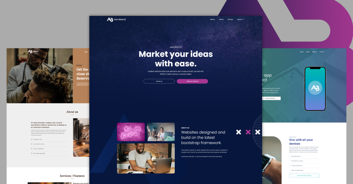 Annoboots - Des modèles de sites Web impressionnants et réactifs basés ...